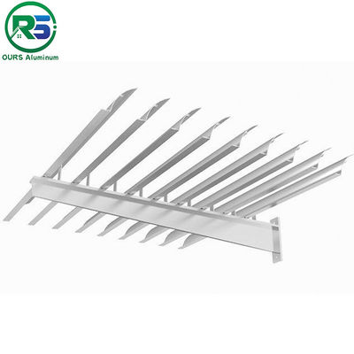Automatic White Aluminum Sun Shade System Oval Elliptic For Large Span ...