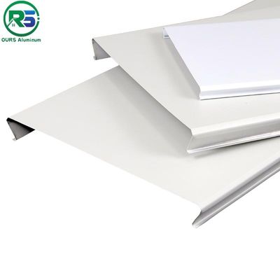 White Suspended Aluminium Strip Ceiling Interior Decoration 100mm 150mm ...