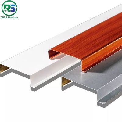 White Suspended Aluminium Strip Ceiling Interior Decoration 100mm 150mm ...