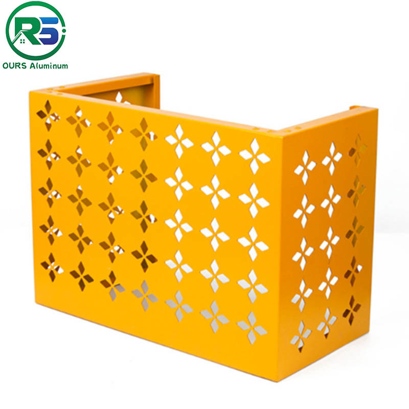 Outdoor Decorative PVDF PPG Metal Air Conditioner Cover Curved Cladding ...
