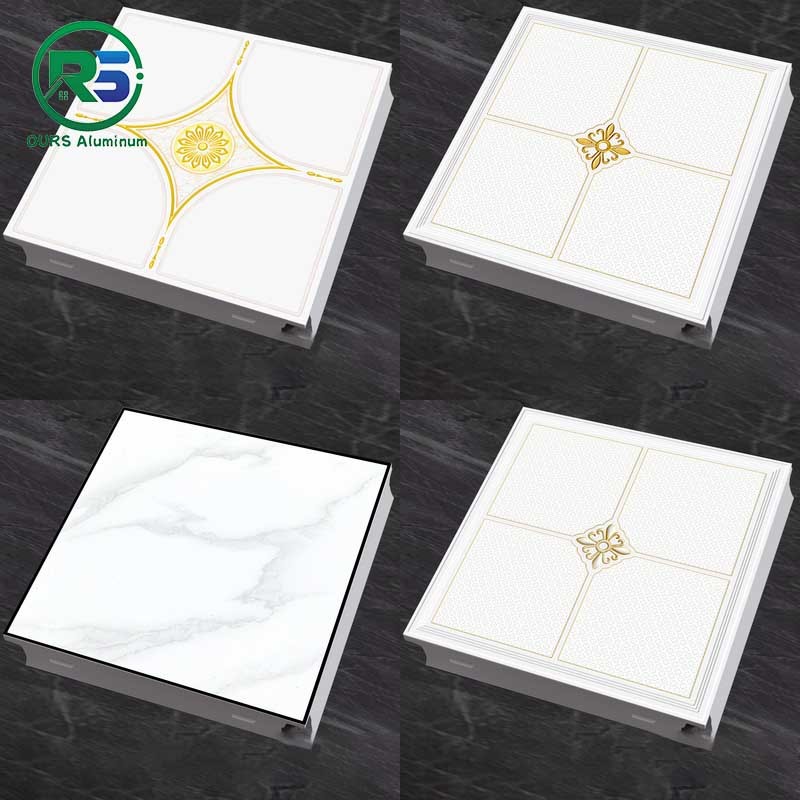 Home Interior Artistic Aluminum Ceiling Tiles Oxidation Suspended ...