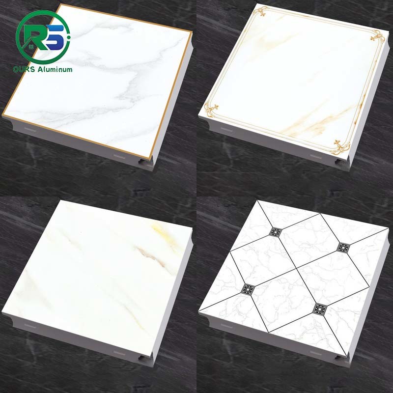 Moisture Proof Artistic Clip In Metal Ceiling Tiles Aluminum 300*300mm ...
