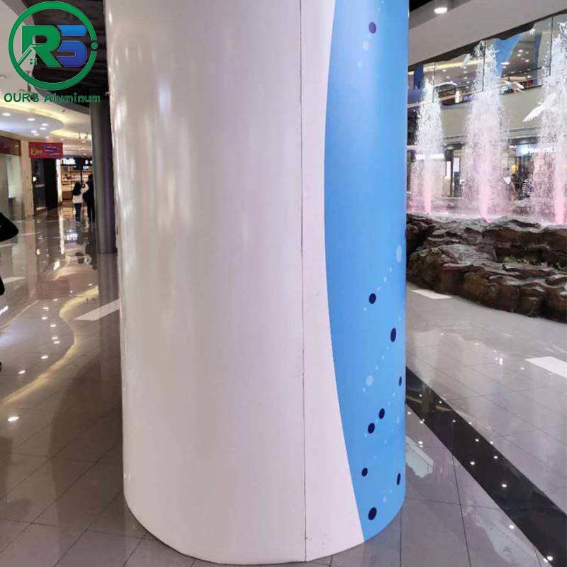 Decoration Interior Curved Aluminum Sheet Metal Wall Panels Column ...