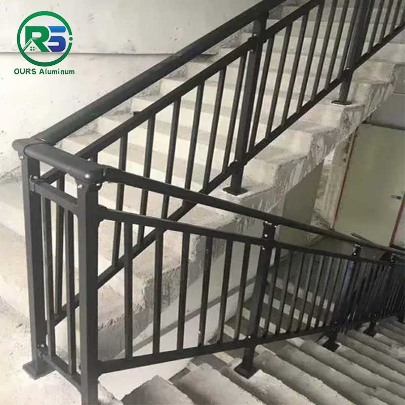 Outdoor Steps Exterior Aluminum Stair Railing Handrail Adjustable 1500 ...