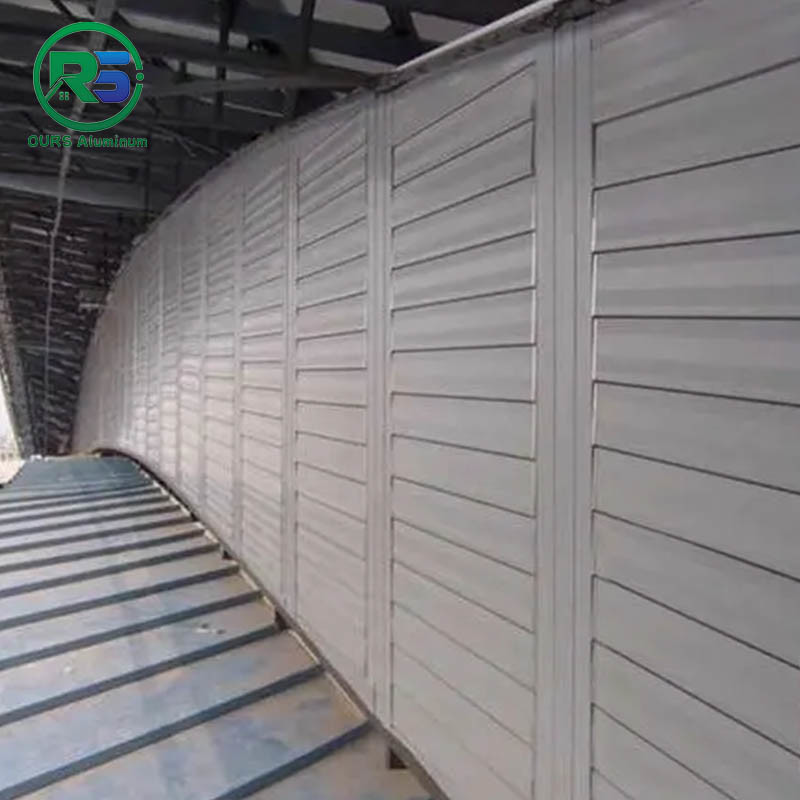 Automatic White Aluminum Sun Shade System Oval Elliptic For Large Span ...