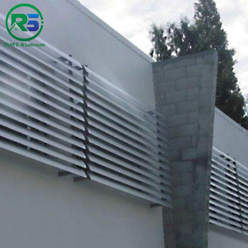 Silver Decoration Aluminum Sun Shade System Louvers European Standard ...