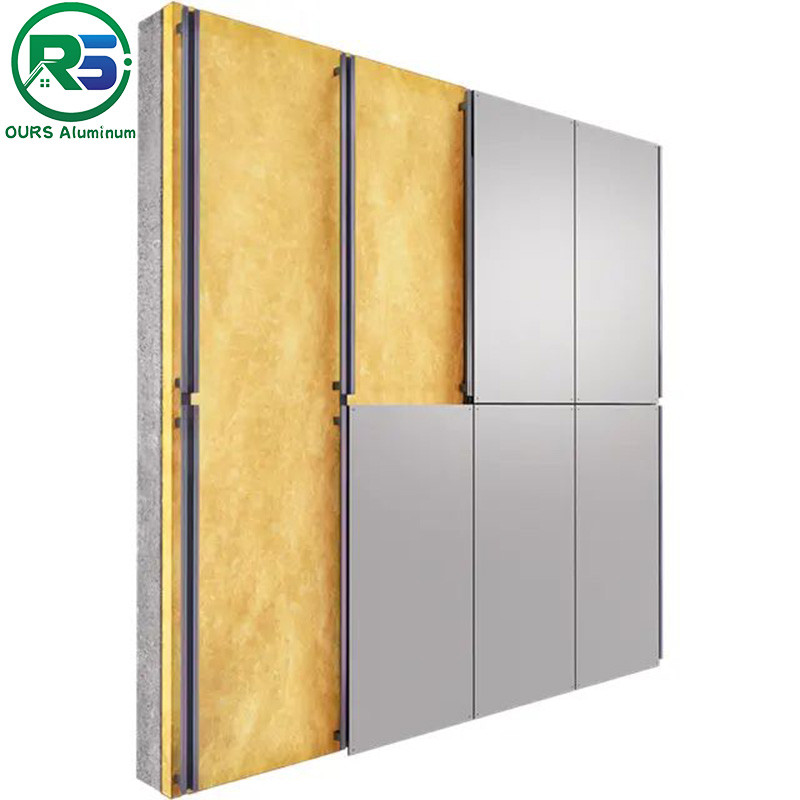 Fireproof Corrugated Aluminum Wall Panels Custom Color Thickness 20mm