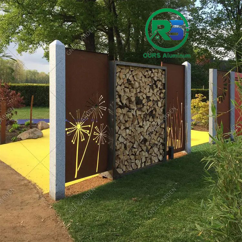 Aluminum Fence Slats Vertical Modern Picket Privacy Metal Garden Black ...