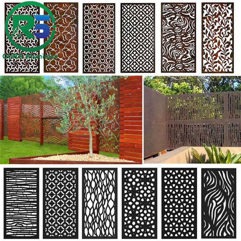 Aluminum Fence Slats Vertical Modern Picket Privacy Metal Garden Black ...