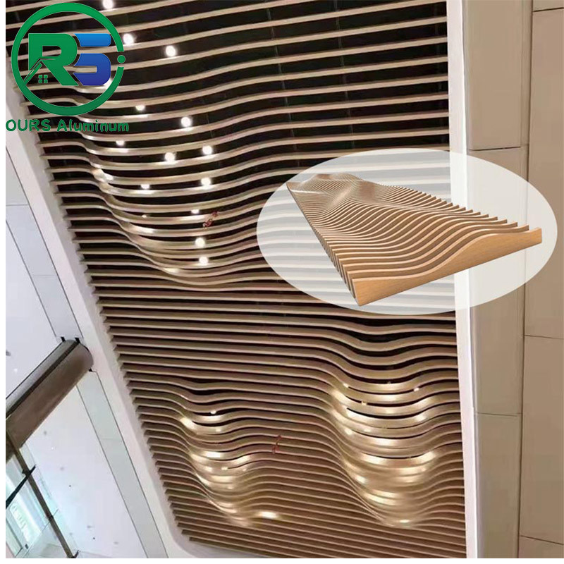 CE Indoor Linear Metal Strip Ceiling Water Drip Suspended Ceiling ...